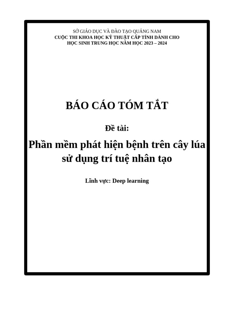 Báo Cáo KH-KT | PDF
