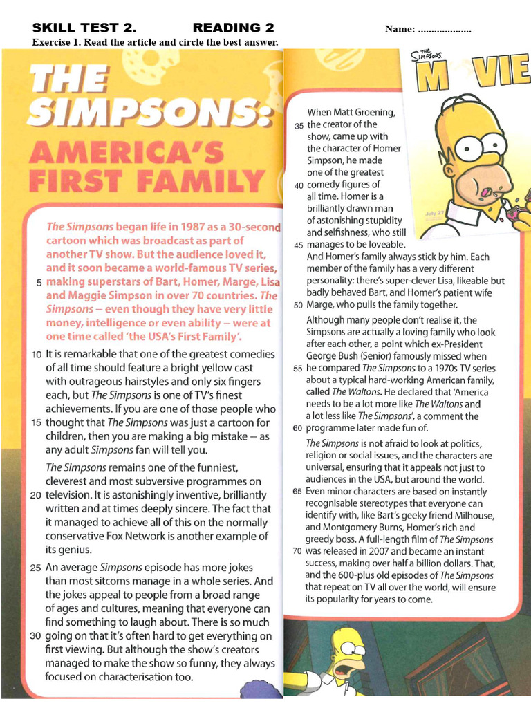 International Sports Reading Test | PDF