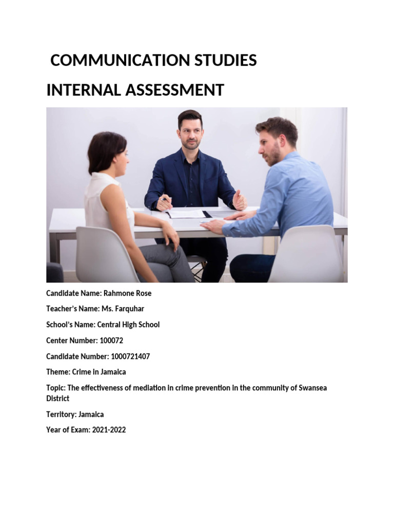 Communication Studies Ia (Corrected) | PDF | Mediation