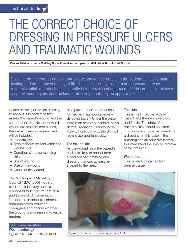 Wound Essentials 5 The Correct Choice of Dressing in Pressure Ulcers ...