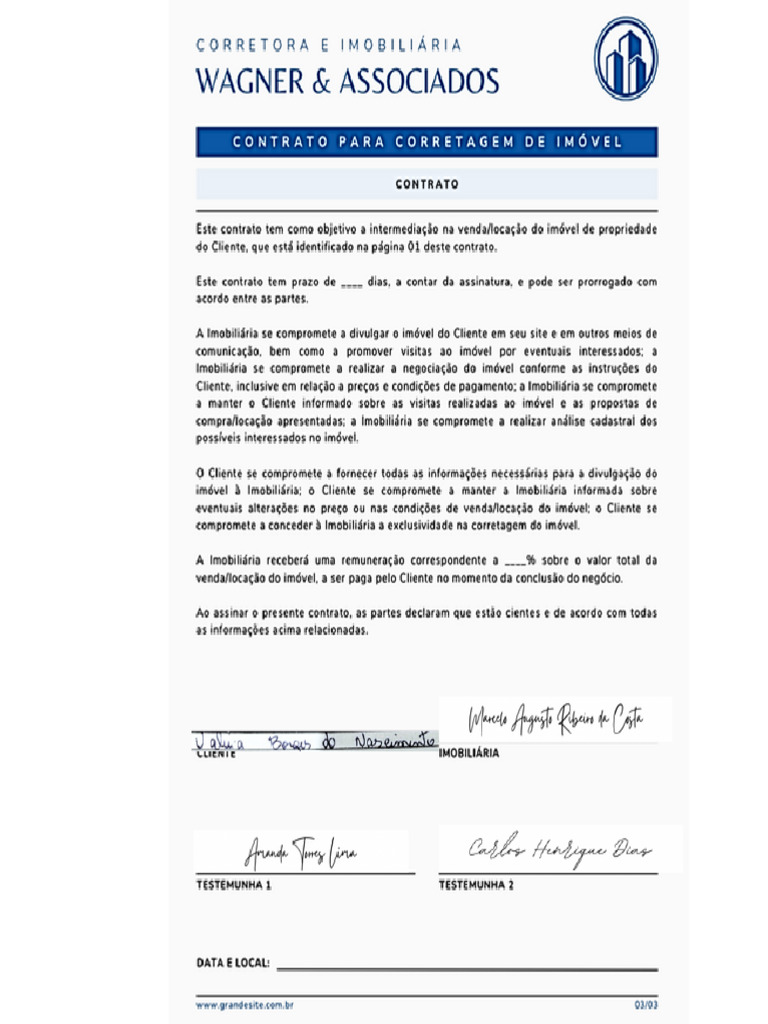 Contrato Com Assinaturas | PDF