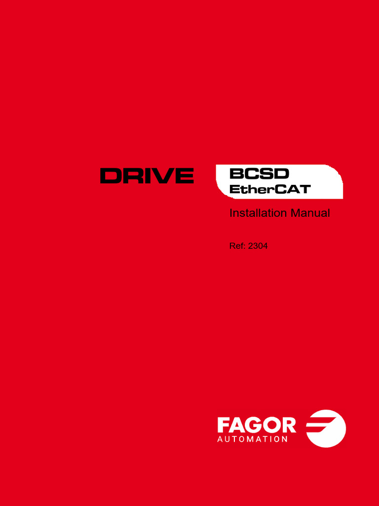 DRIVE BCSD EtherCAT Installation Manual | PDF | Automation | Computer Engineering