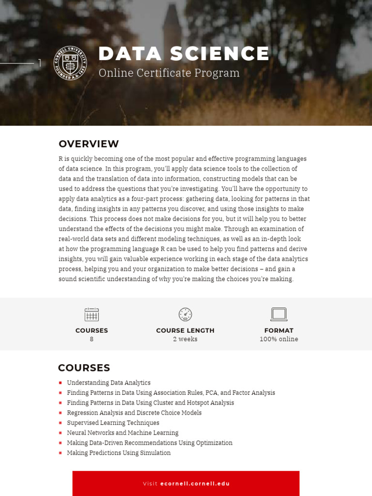 CU Data Science | PDF | Analytics | Machine Learning
