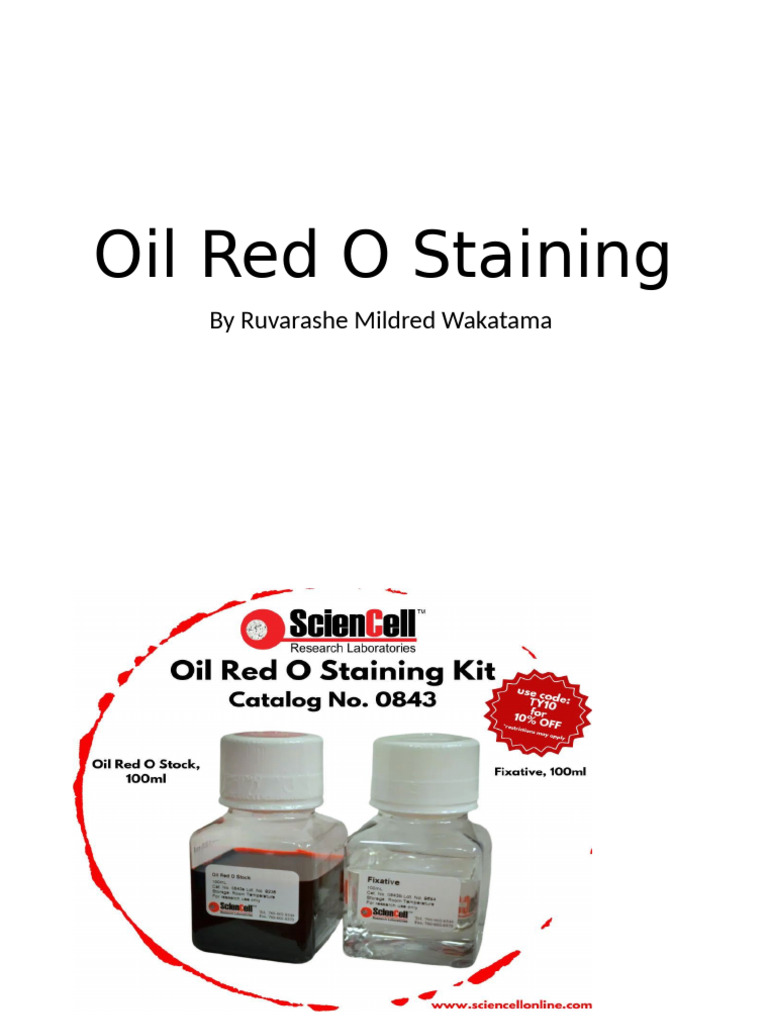 Oil Red O Staining for Lipid Analysis | PDF | Staining | Adipocyte