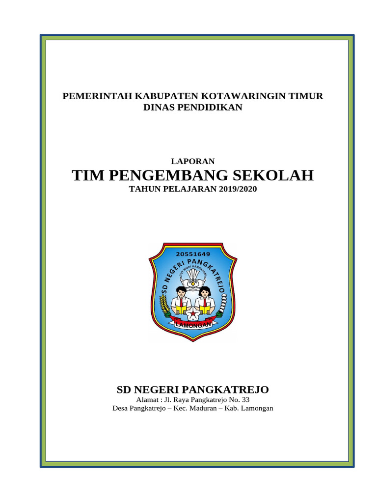 SK Tim Pengembang Sekolah 2017 - 2018 | PDF