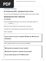 B1 Cambridge Speaking Part 3 Guide | PDF