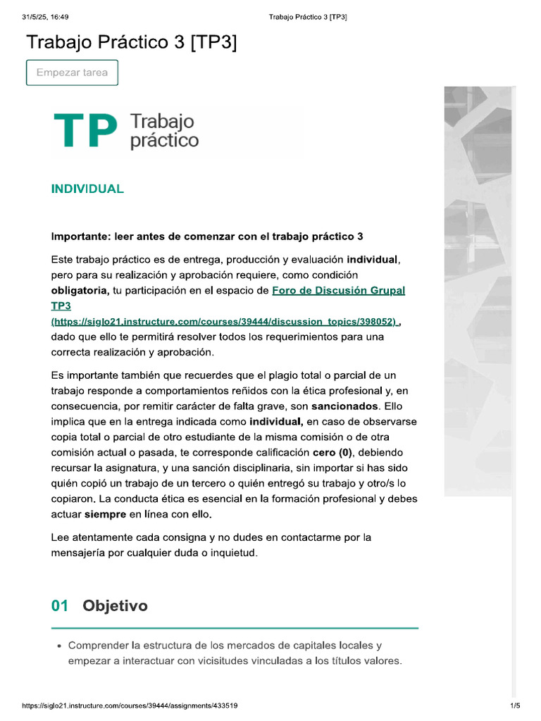 Consigna TP3 Bancario | PDF