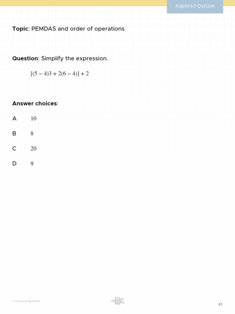 PEMDAS and Order of Operations | PDF