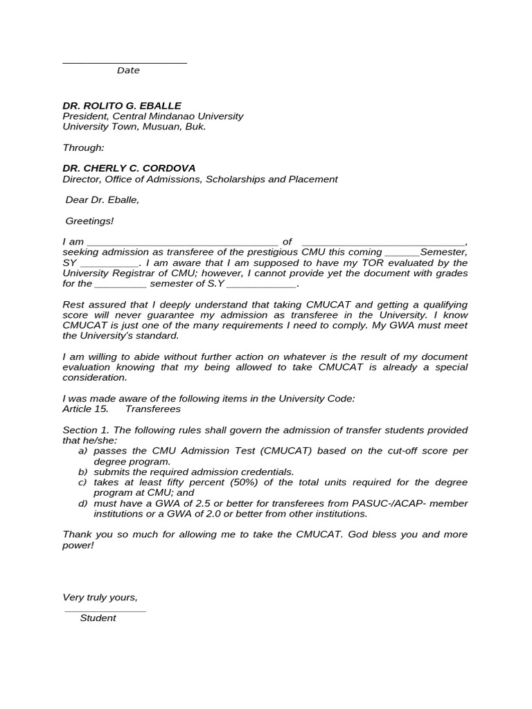 Transferees Undertaking Template | PDF
