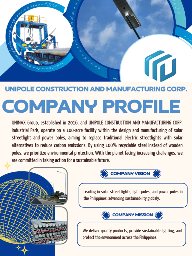 Unipole Construction Profile | PDF | Solar Panel | Light Emitting Diode
