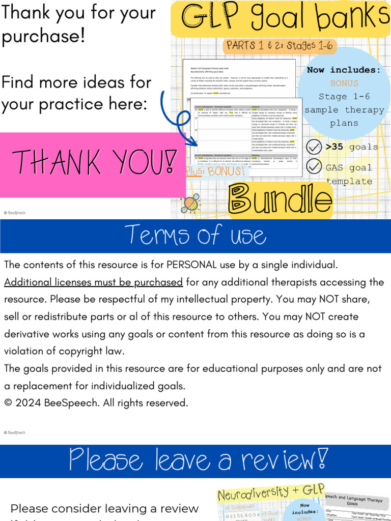 Speech Therapy Goal Setting Guide | PDF