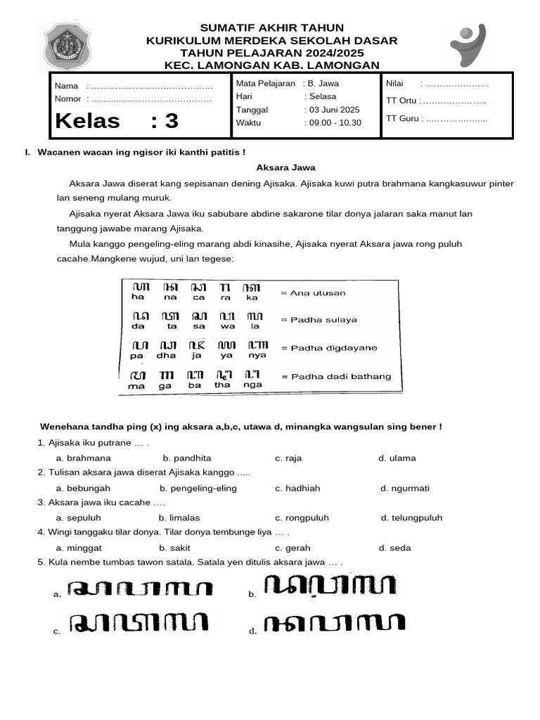 B.jawa Kls 3 | PDF