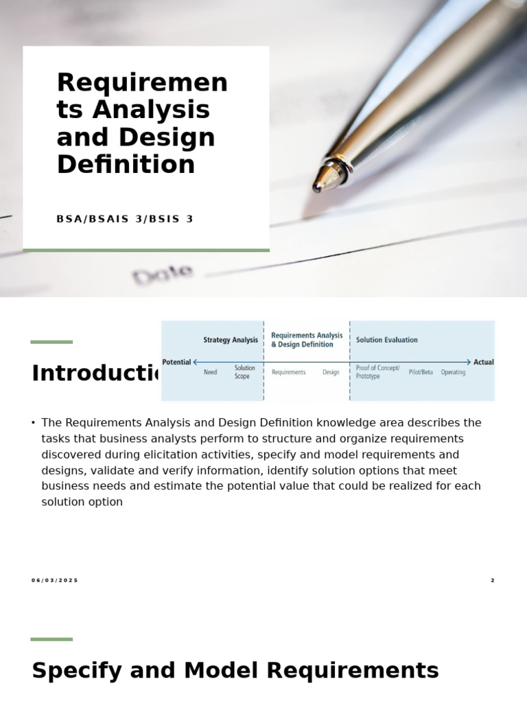 Requirements Analysis and Design Definition | PDF | Information ...