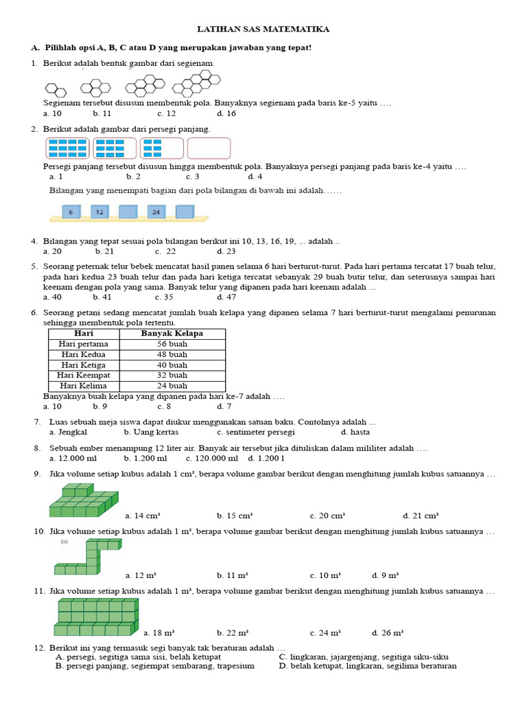 Latihan Sas Matematika | PDF