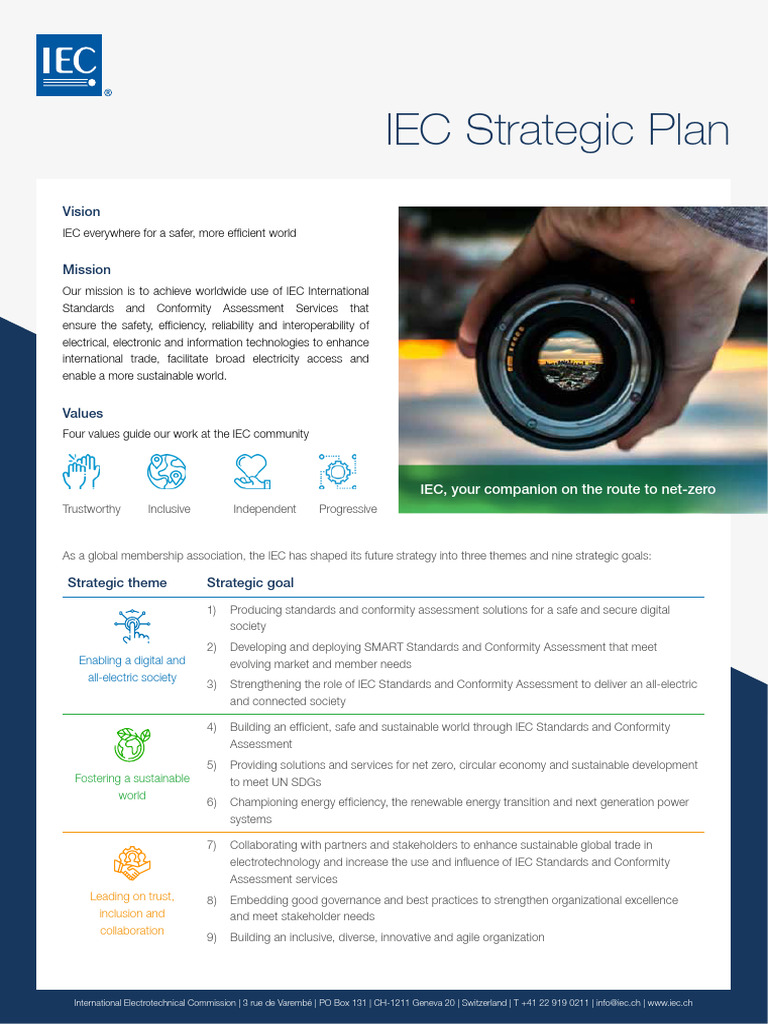 IEC Strategic Plan for a Sustainable Future | PDF | International ...