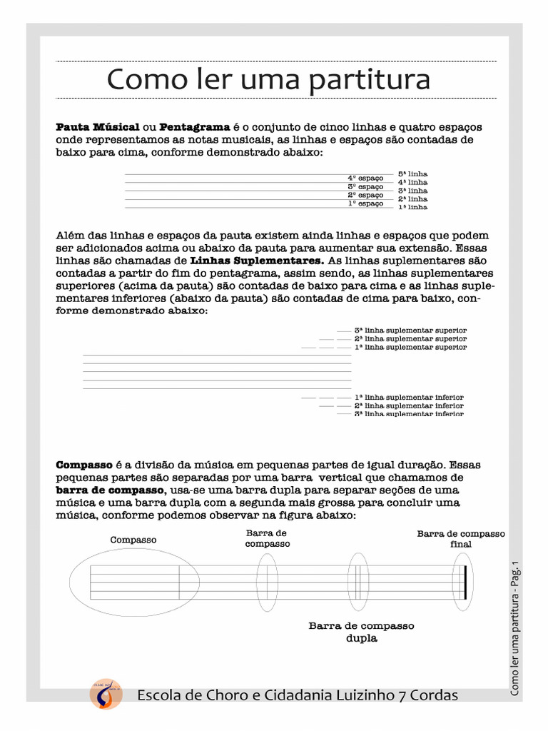 Como Ler Uma Partitura | PDF