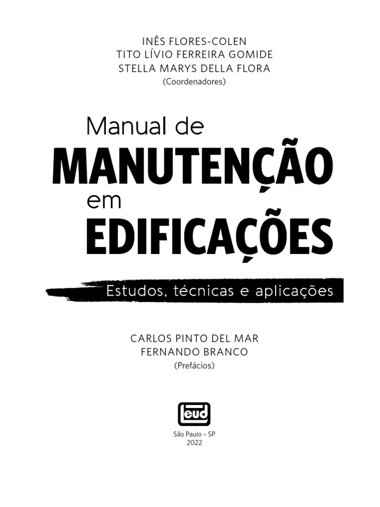 Manual Manutencao Edificacoes Estudos Tecnicas Aplicacoes Deg | PDF | Engenharia | Engenharia Civil