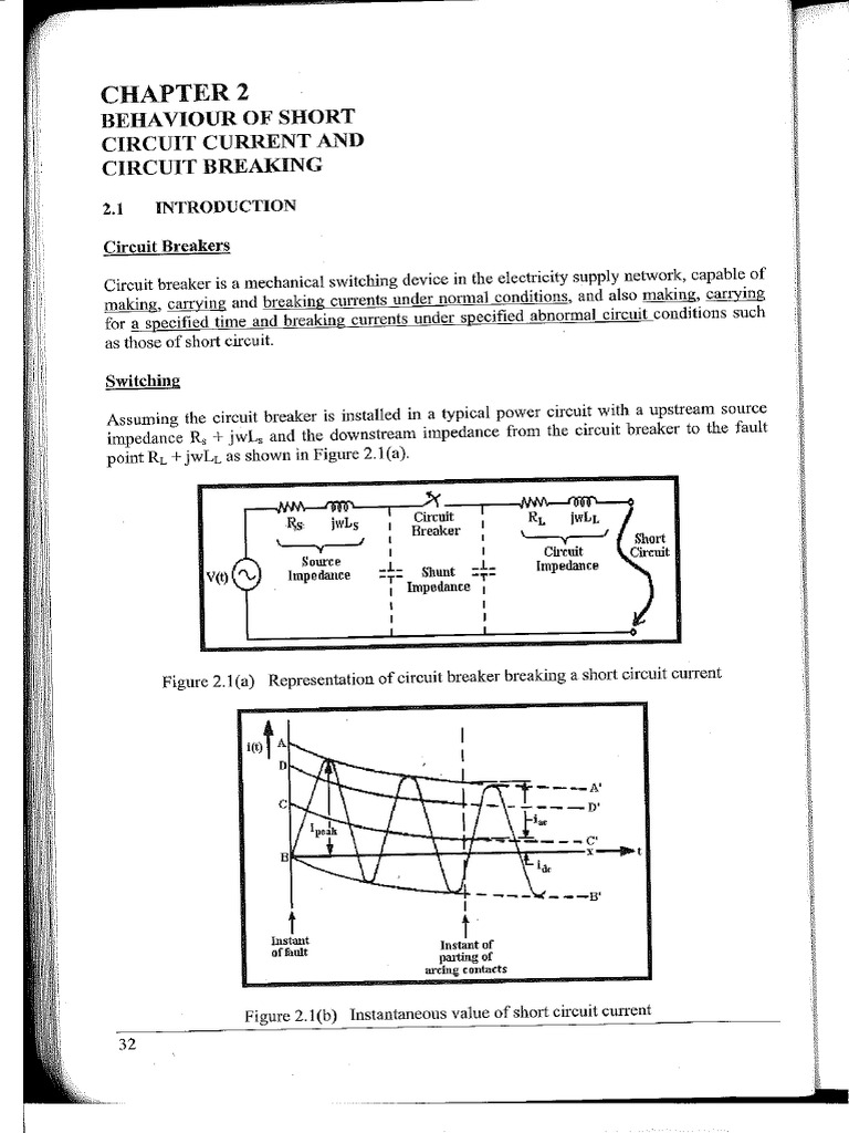 Chapter 2 Behaviour of Short Circuit Current and Circuit Bre | PDF