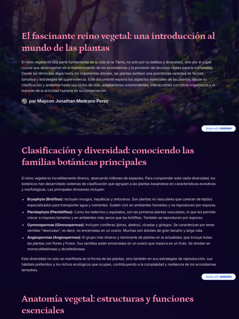 El Fascinante Reino Vegetal Una Introduccion Al Mundo de Las Plantas ...