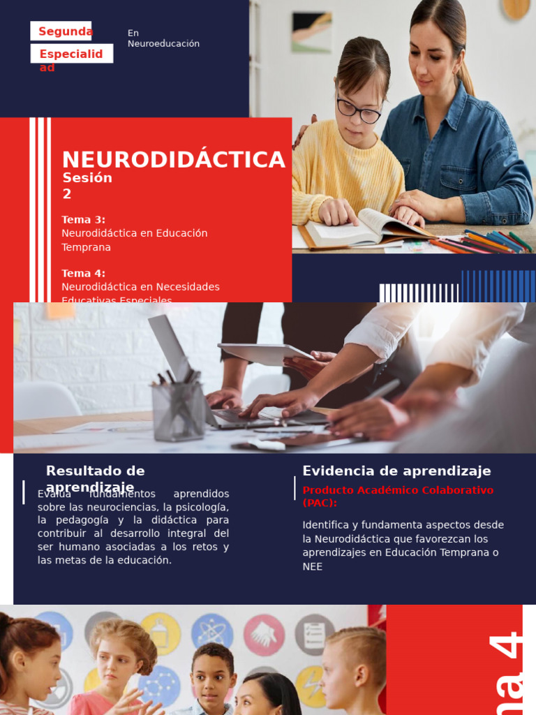 TEMA 4 - 2025- Neurodidactica en NEE | PDF | Autismo | Desorden hiperactivo y deficit de atencion