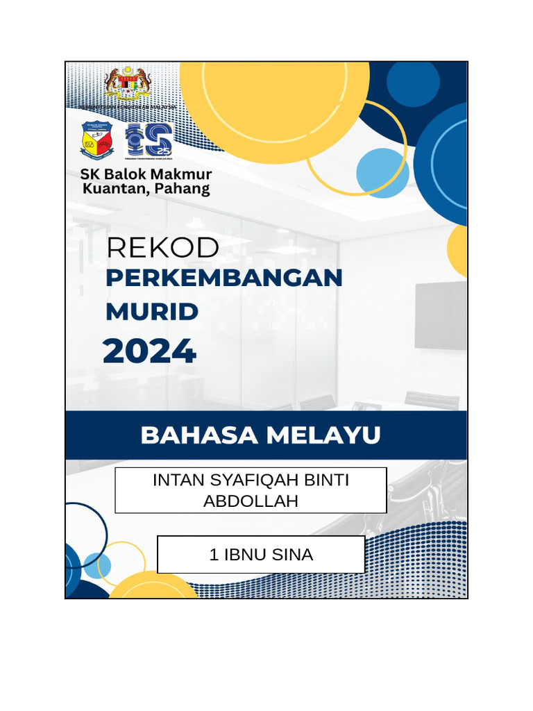 Cover Fail Rekod Perkembangan Murid | PDF