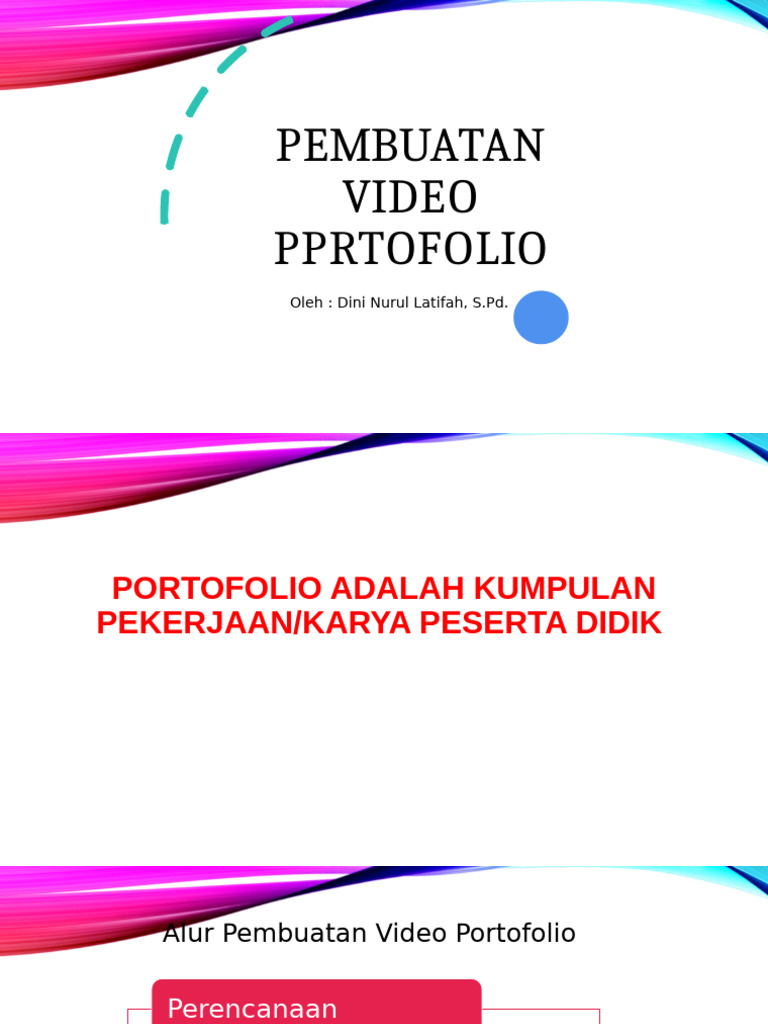 Membuat Video Portofolio | PDF