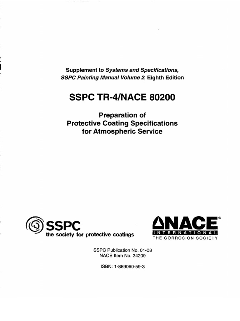 SSPC TR 4 Nace 80200 | PDF
