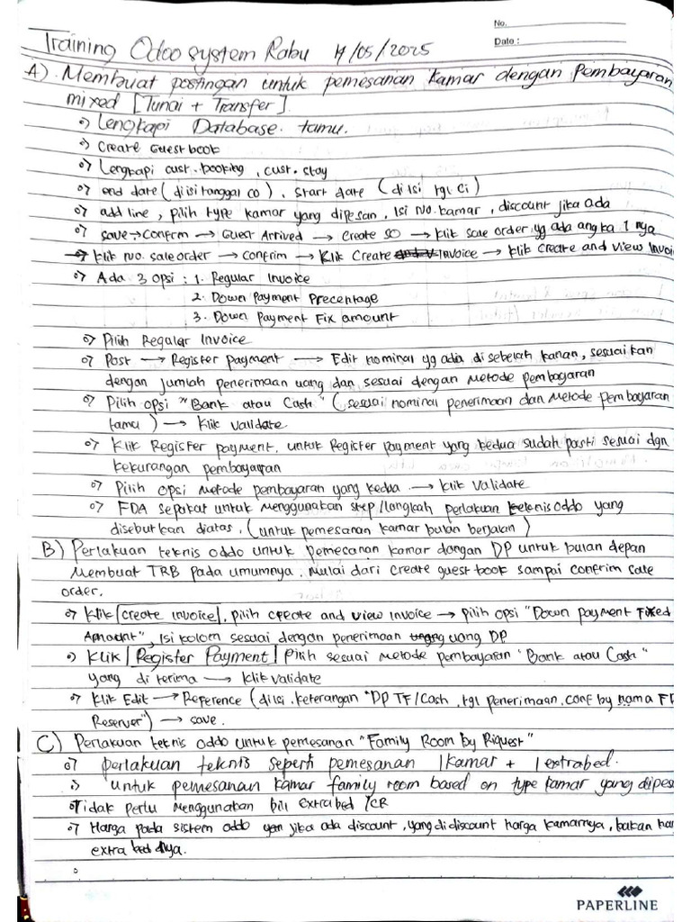 Briefing & Training Odoo System Rabu 14.05.2025 | PDF