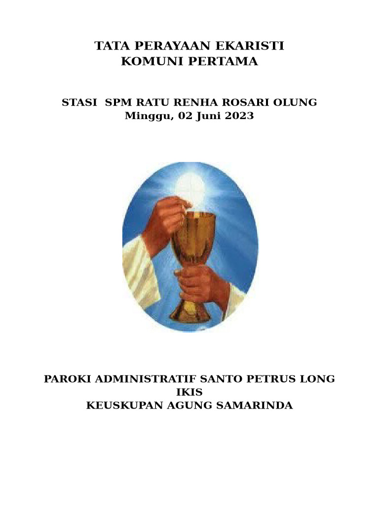 Teks Komuni Pertama | PDF