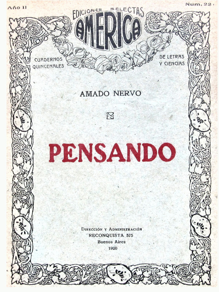 Pensando_-_Amado_Nervo | PDF | Amor