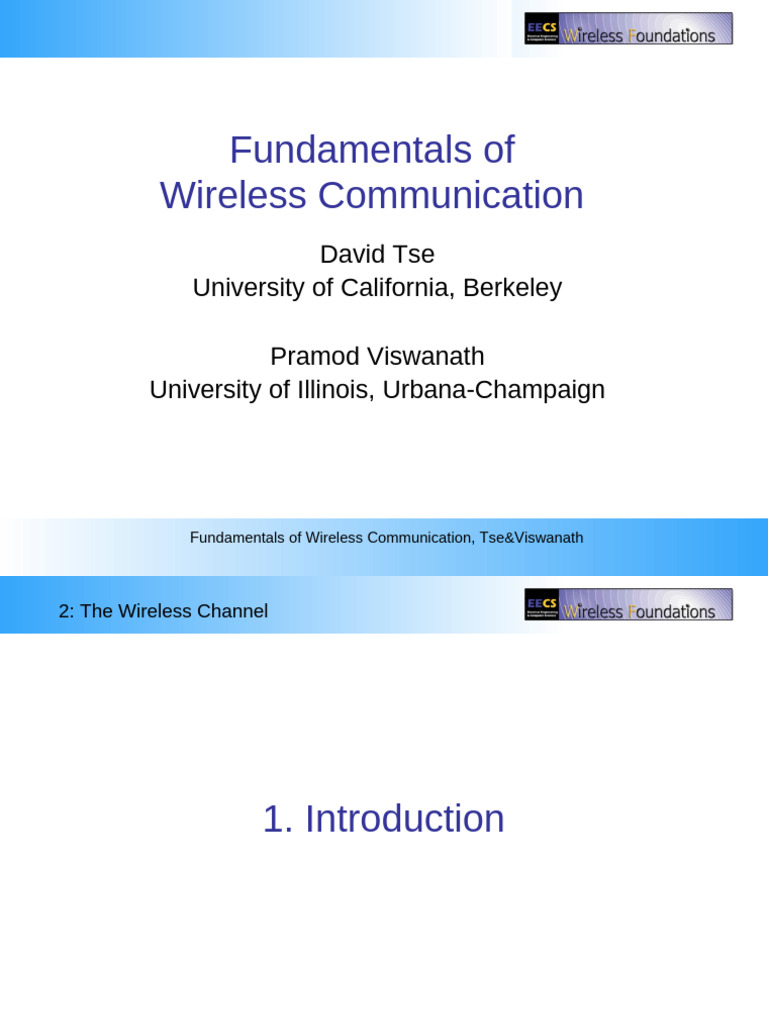 Powerpoint Slides - Chapter 1-2 | PDF | Radio | Mimo