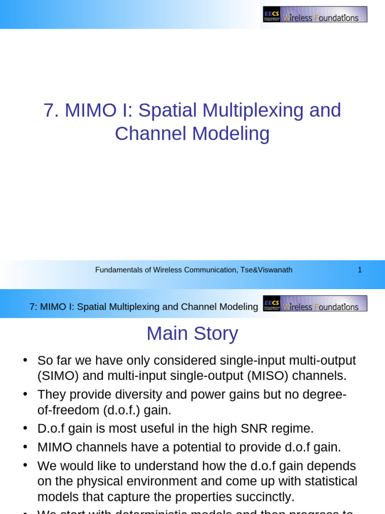 Powerpoint Slides - Chapter 7 | PDF | Mimo | Multiplexing
