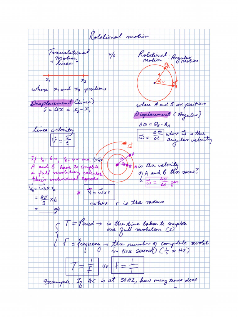Relating Linear Motion to Rotational Motion | PDF | Physics | Quantity
