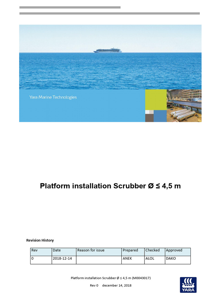 M0043017 - 0-Platform Installation Scrubber Ø 4,5 M | PDF | Labor ...