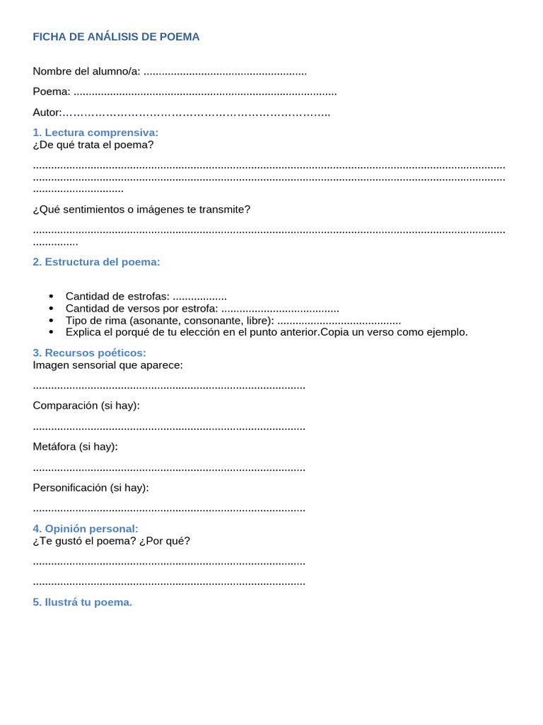 Análisis de Poema: Guía Completa | PDF