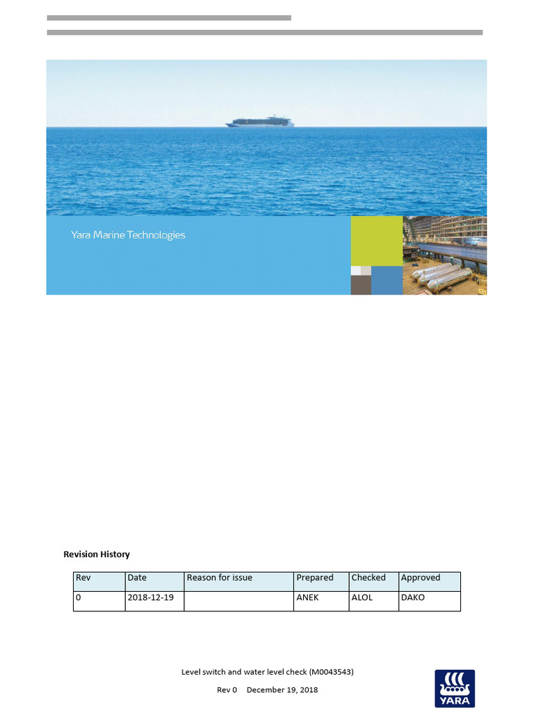 M0043543 - 0-Level Switch and Water Level Check | PDF