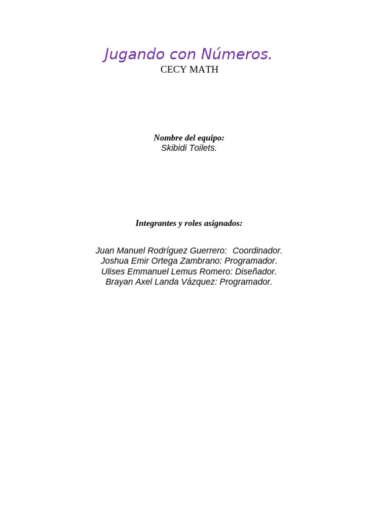 Jugando Con Números | PDF