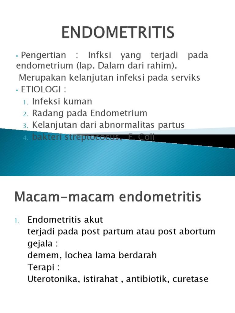 Gejala dan Ciri Endometritis | PDF