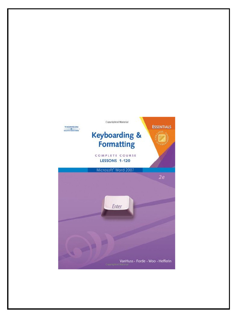 Formatting Document Processing Lessons 61120 2nd Edition Susie H Vanhuss Download | PDF | Page ...