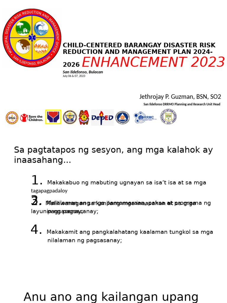 CBDRRM Plan 2023 Presentation | PDF