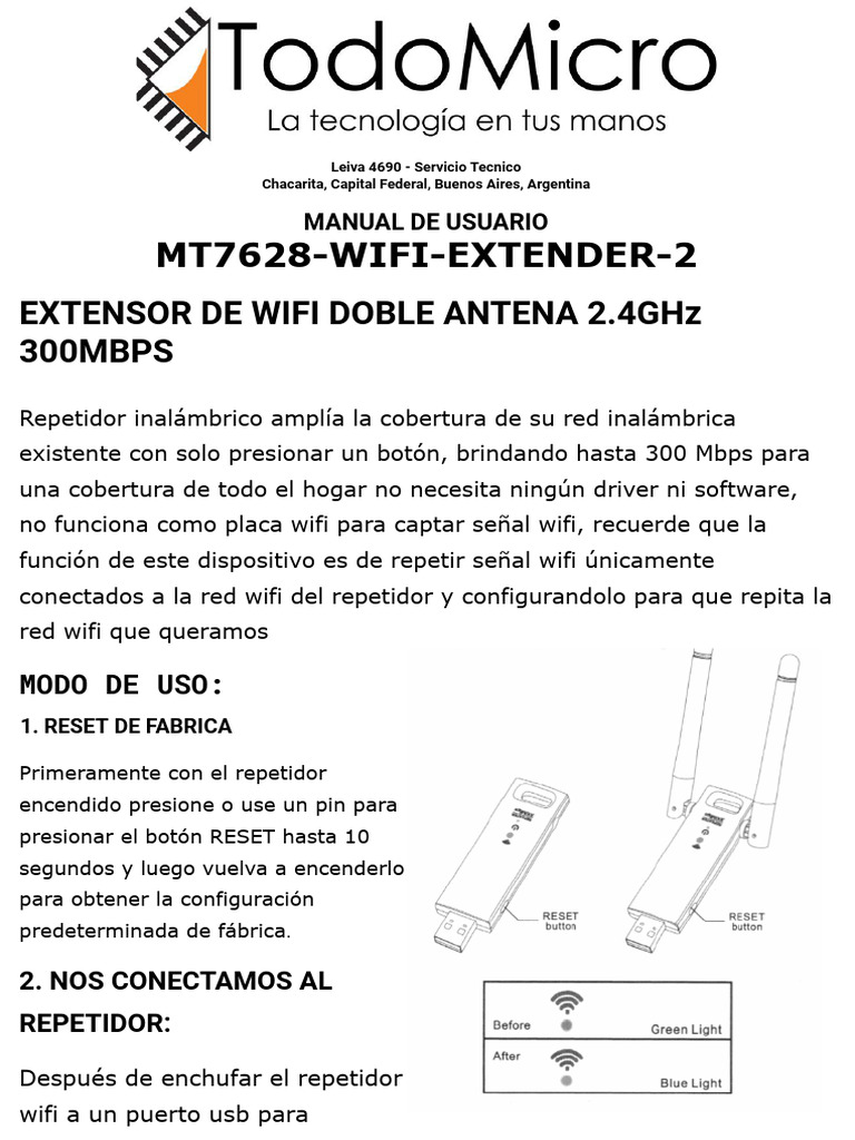 Mt7628 Wifi Extender 2 Manual | PDF