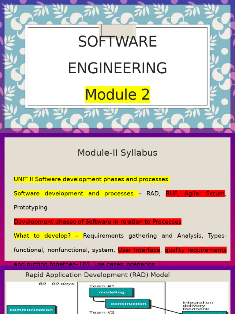 CSEN1131 Software Engineering Module 2 | PDF | Scrum (Software Development) | Unified Modeling ...