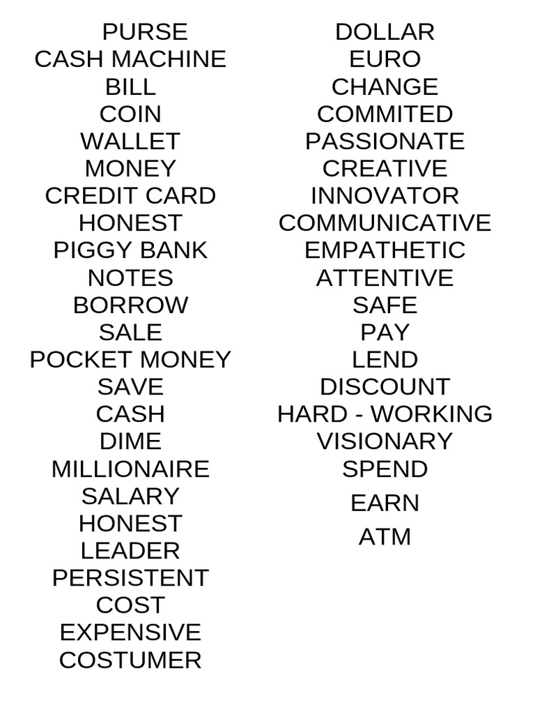 Finacial Vocabulary | PDF