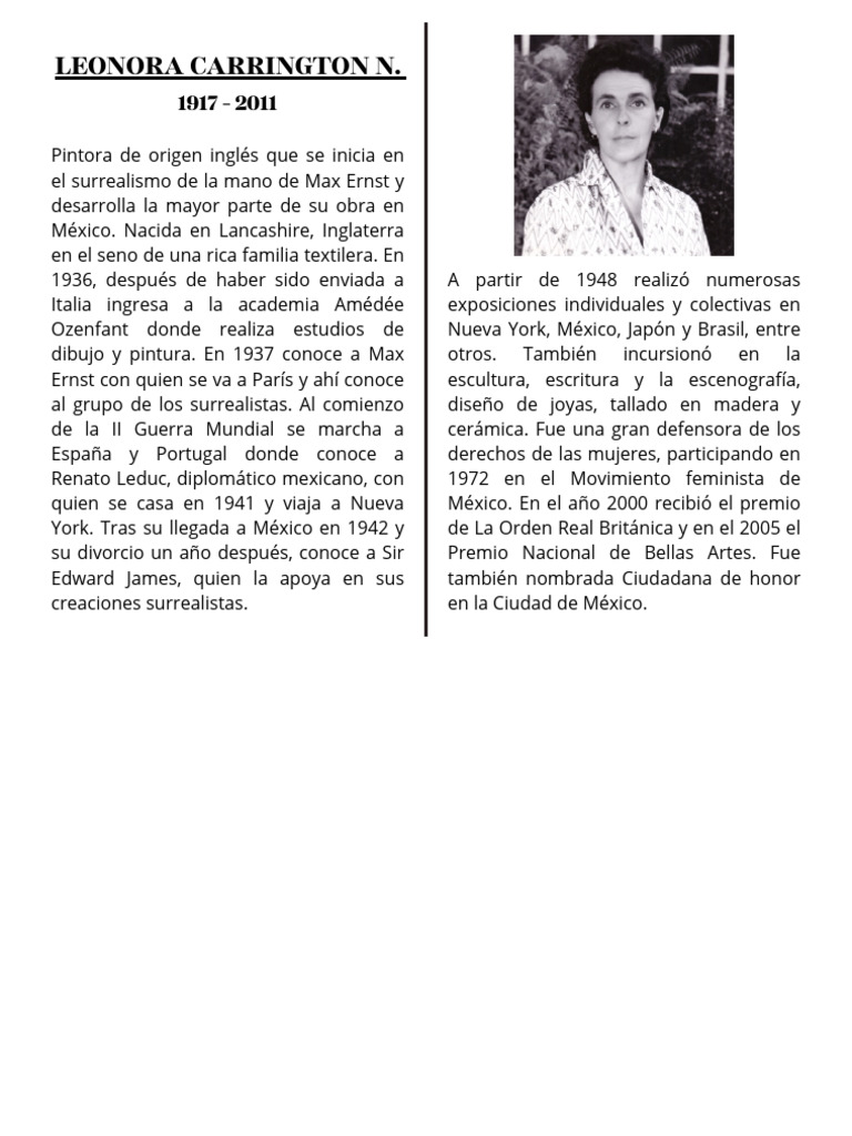 Leonora Carrington N. 1917 - 2011 | PDF