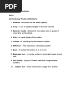 Grade 1 Vocabulary List with Meanings | PDF
