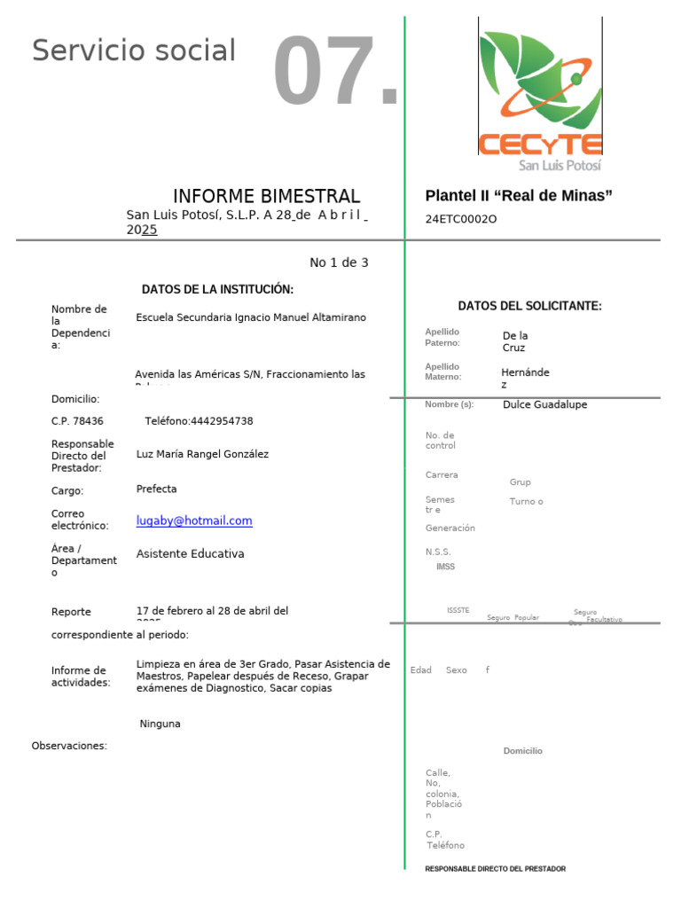 07 Informe Bimestral Abril 28 SW 2025 | PDF | México