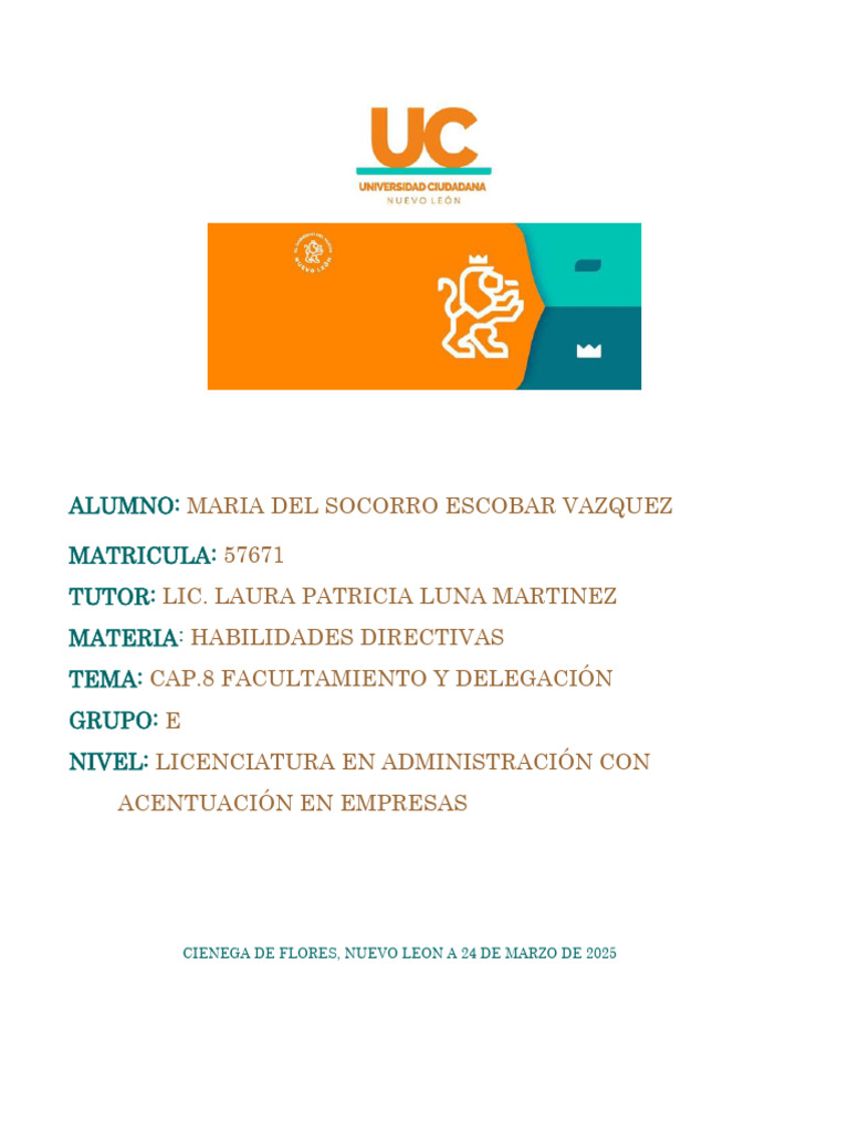 Msev Habilidadesdirectivascap8 | PDF | Ciencias del comportamiento ...