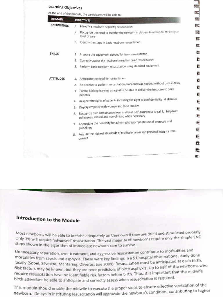 Basic Newborn Resuscitation | PDF