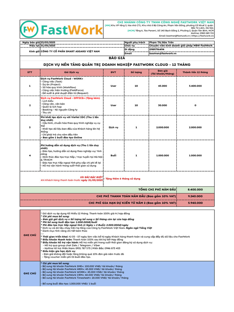 Fastwork - Baogiacloud2025.smart Asgard - Ctkm.t5 | PDF