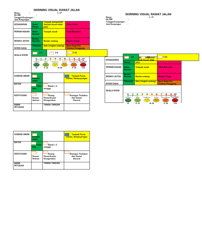 Skrining Visual Rawat Jalan Pasien | PDF